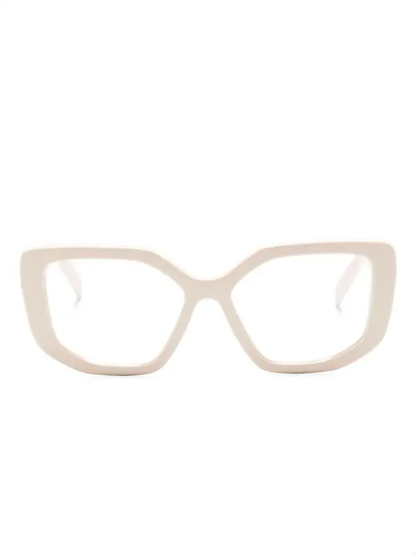 Prada Geometric Frame Glasses - Neutrals