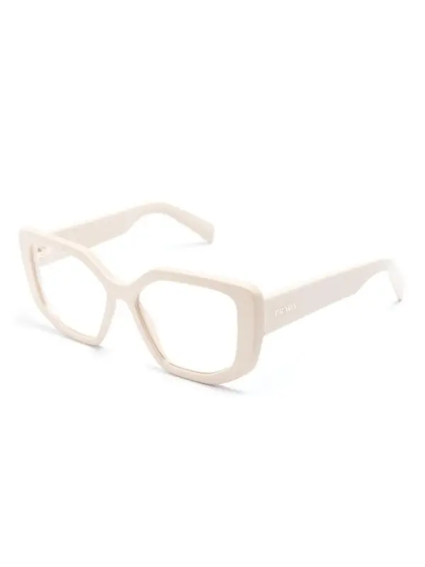 Prada Geometric Frame Glasses - Neutrals