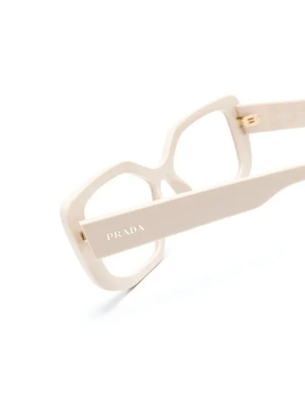 Prada Geometric Frame Glasses - Neutrals