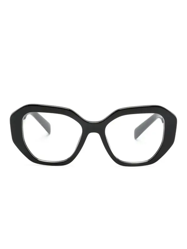 Prada Logo-print Cat-eye Glasses - Black