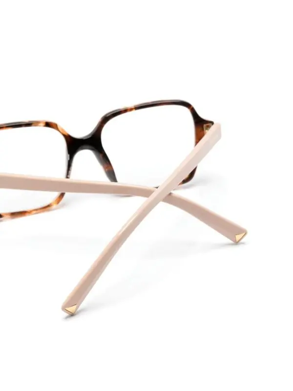 Prada Logo-print Square-frame Eyeglasses - Pink
