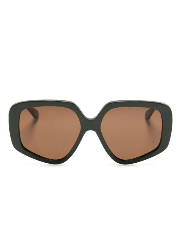 Chloé Mony Oversize Sunglasses - Green