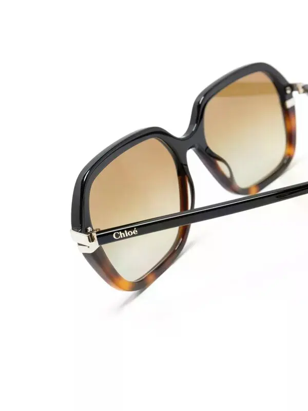 Chloé West Tortoiseshell Square-frame Sunglasses - Brown