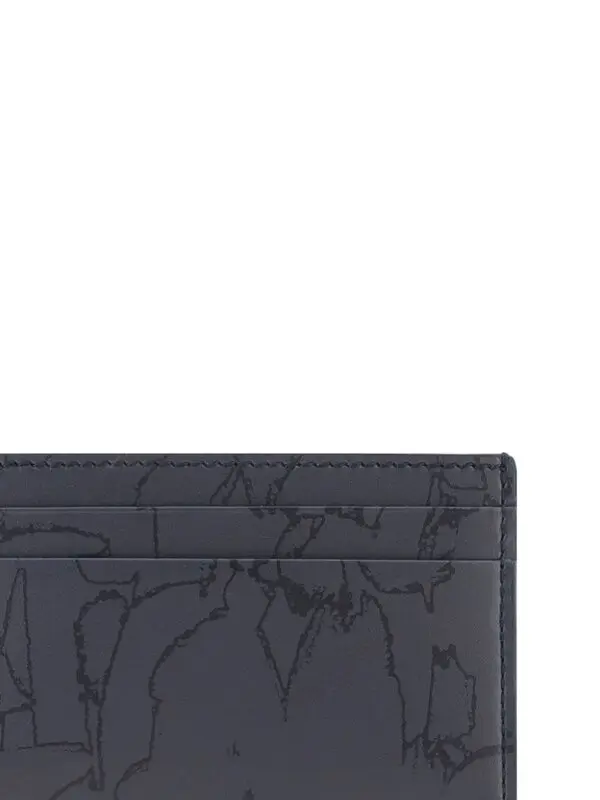 Alexander McQueen Graffiti Leather Card Holder