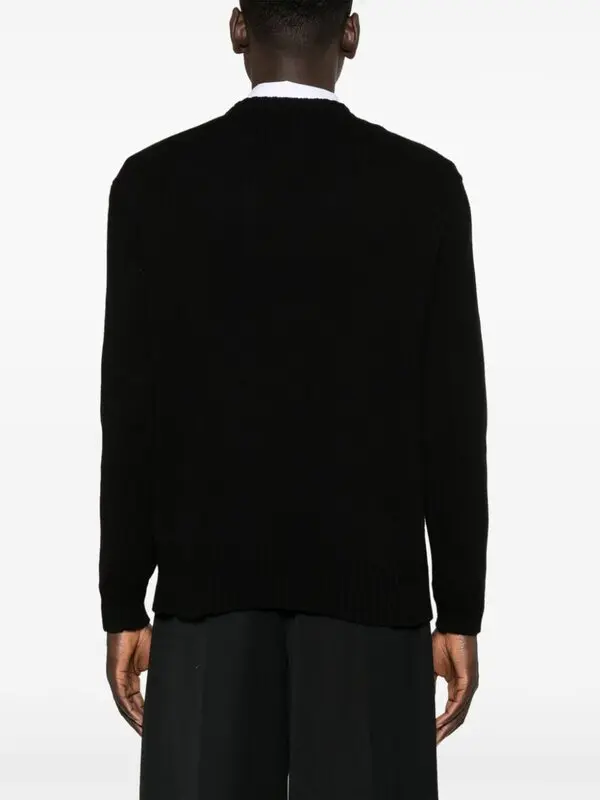 Alexander McQueen Seal Logo Intarsia Jumper