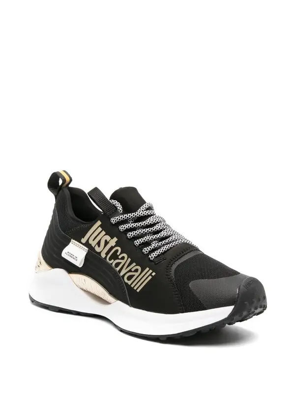 Just Cavalli Logo-print Lace-up Sneakers - Black