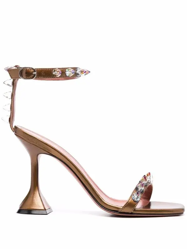 Amina Muaddi Julia Studded Sandals