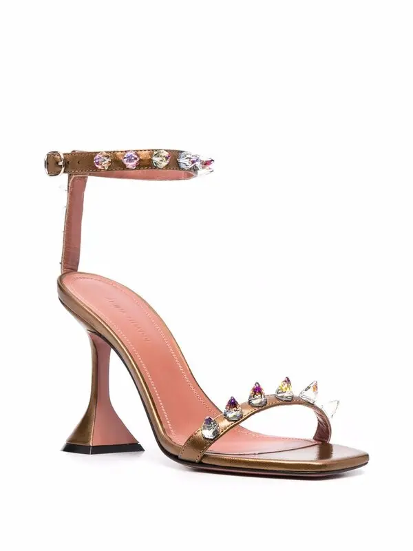 Amina Muaddi Julia Studded Sandals