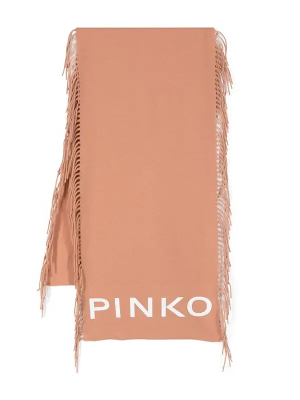 Pinko Logo-print Fringed Scarf