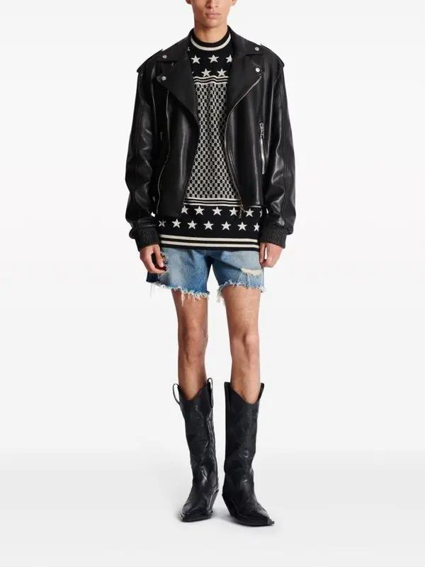 Balmain Monogram Stars Wool Jumper