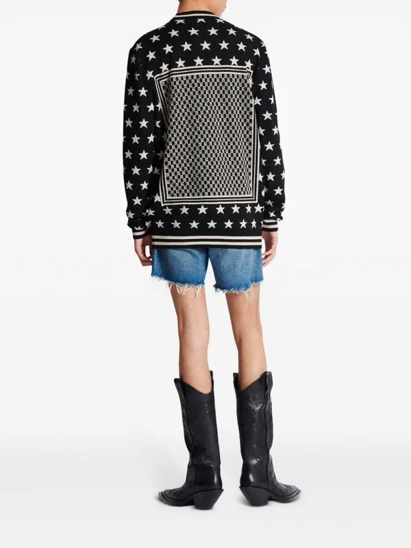Balmain Monogram Stars Wool Jumper