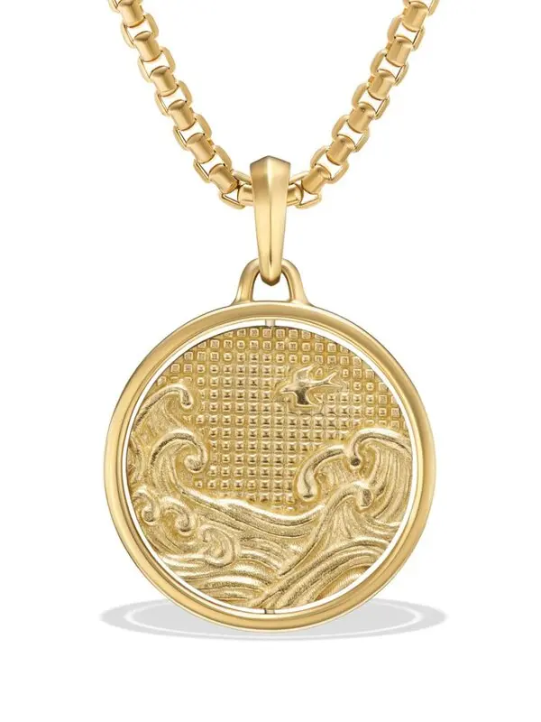 David Yurman 18kt Yellow Water And Fire Duality Amulet - Gold
