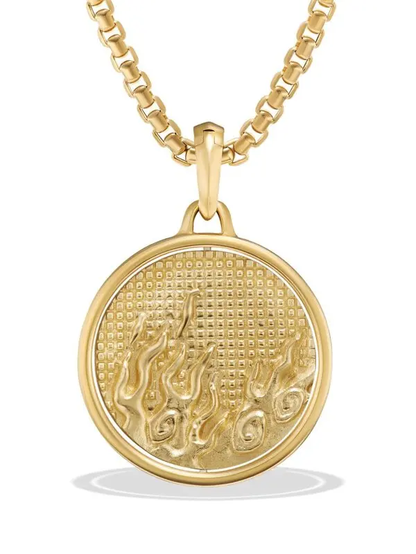 David Yurman 18kt Yellow Water And Fire Duality Amulet - Gold