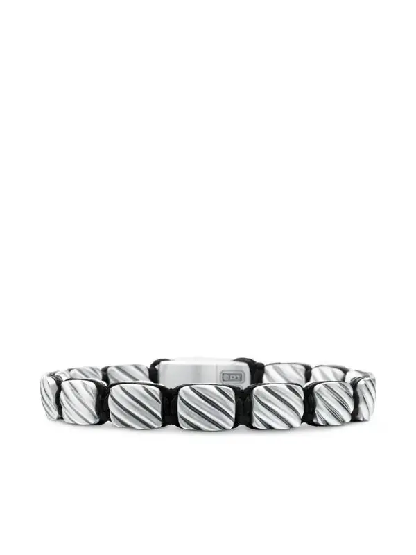 David Yurman Sterling Woven Tile Bracelet - Silver