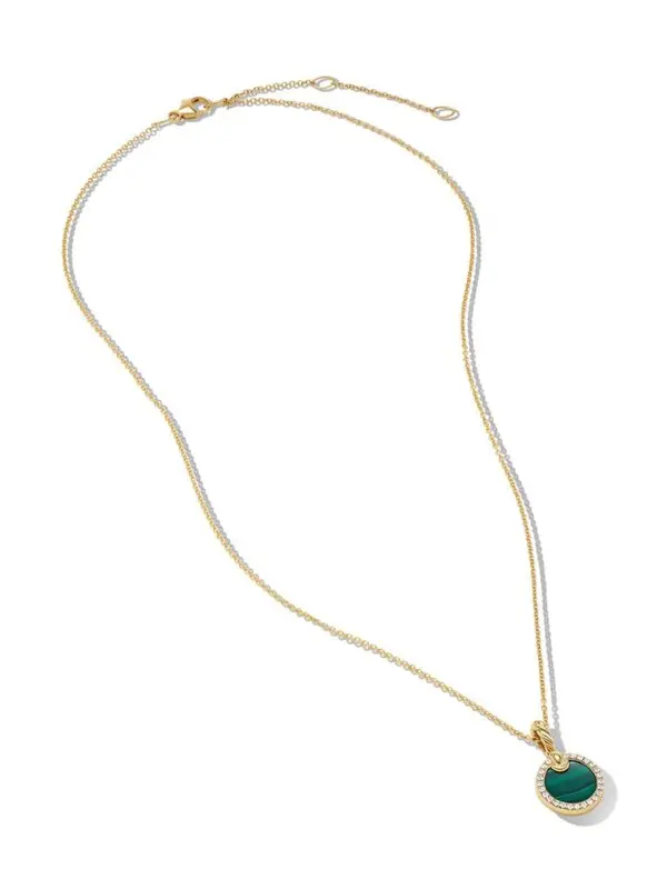 David Yurman 18kt Yellow Petite Dy Elements Diamond Necklace - Gold