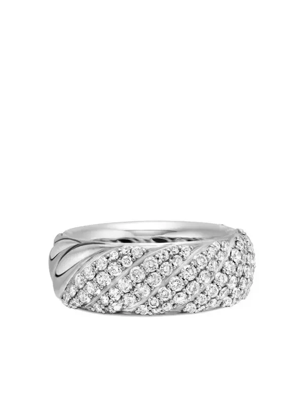 David Yurman Sterling Diamond Band Ring