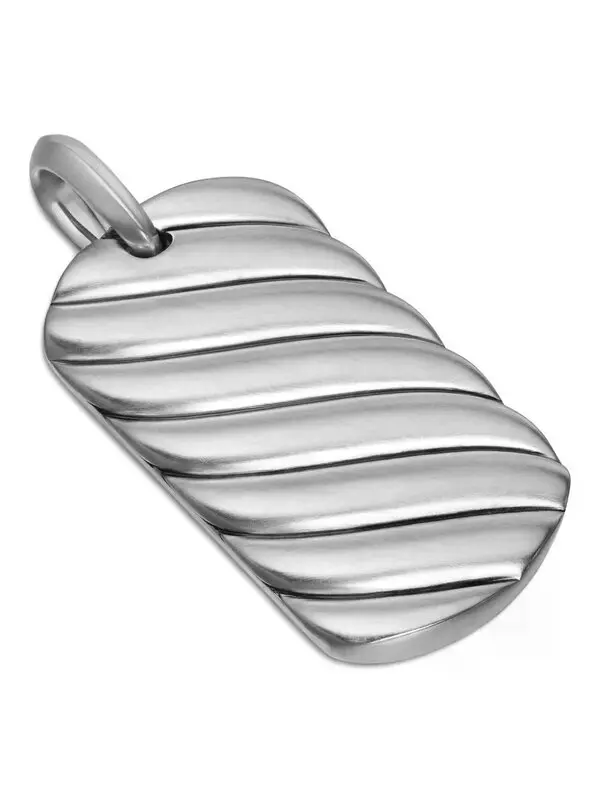 David Yurman Sterling Sculpted Cable Tag