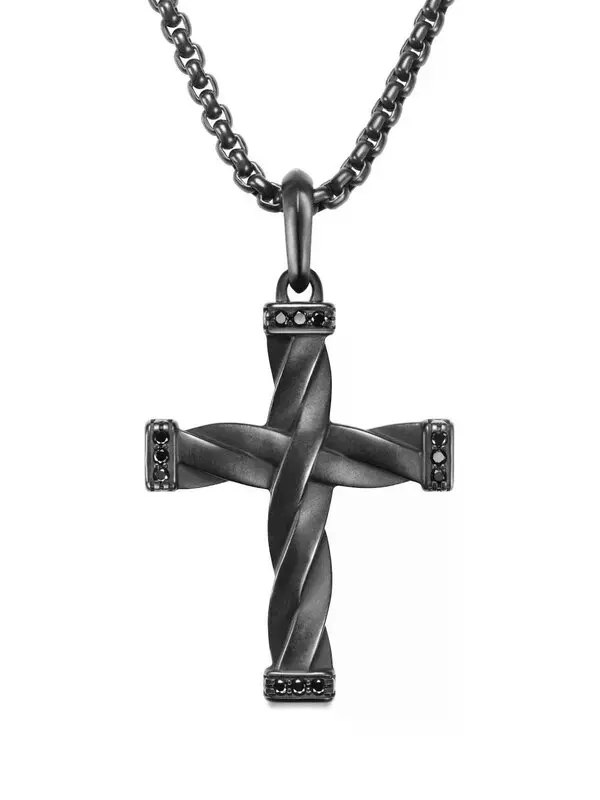 David Yurman Dy Helios Cross Pendant - Black