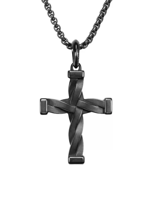 David Yurman Dy Helios Cross Pendant - Black
