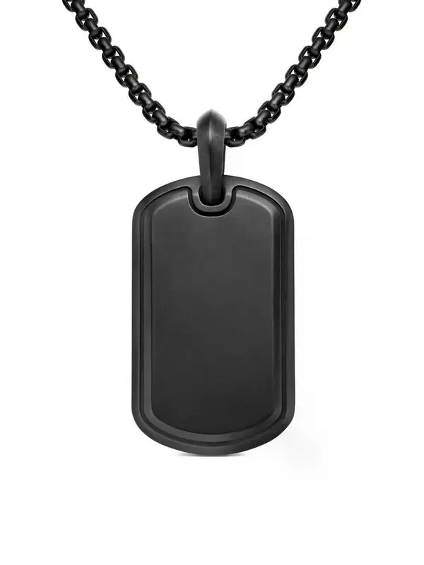 David Yurman Sculpted Cable Tag - Black