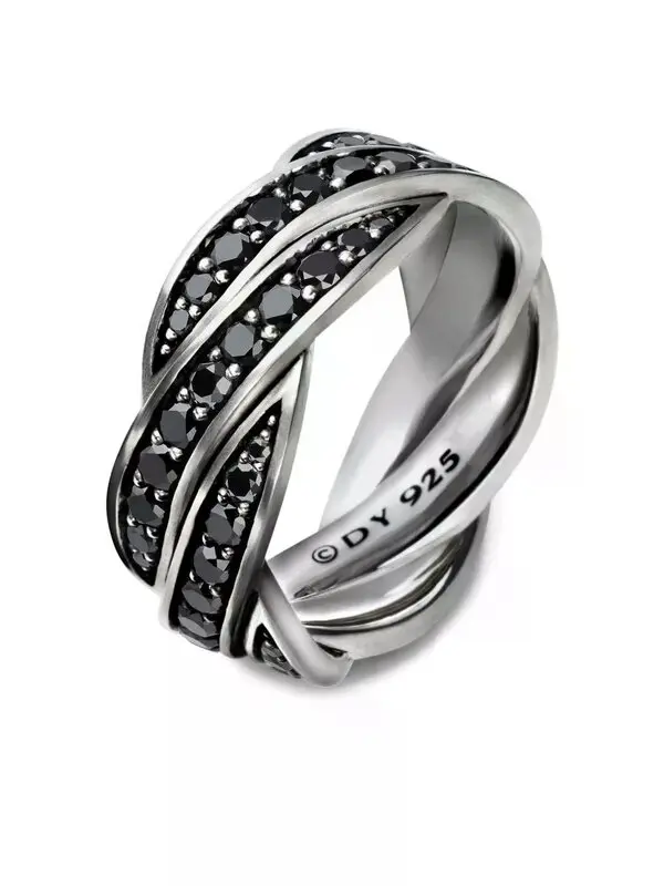 David Yurman Dy Helios Diamond Band Ring - Silver
