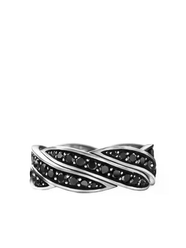 David Yurman Dy Helios Diamond Band Ring - Silver