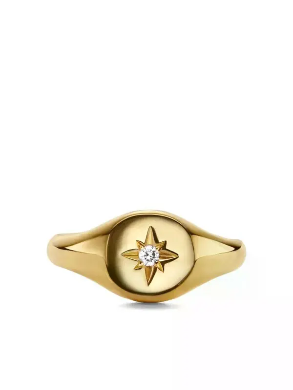 David Yurman 18kt Yellow Starset Diamond Ring - Gold