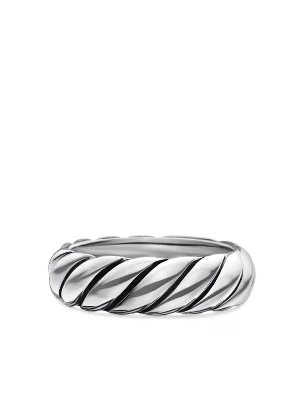 David Yurman Sculpted Cable Band Ring - Silver