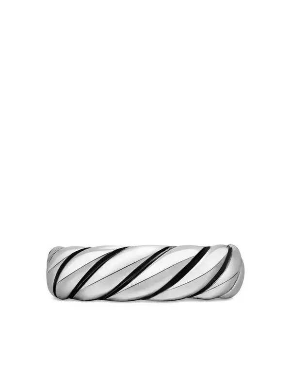 David Yurman Sculpted Cable Band Ring - Silver