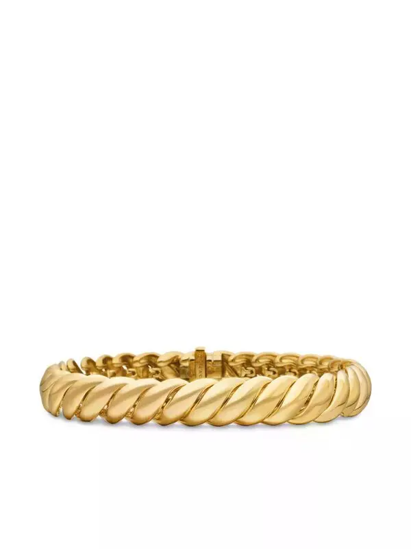 David Yurman 18kt Yellow Sculpted Cable Bracelet - Gold