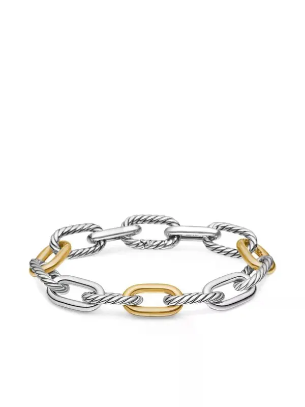 David Yurman 18kt Yellow And Sterling Silver Dy Madison Chain Bracelet - Gold