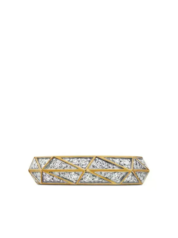 David Yurman 18kt Yellow Faceted Diamond Ring