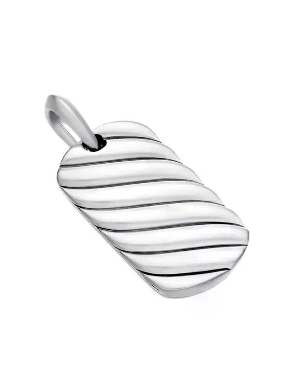David Yurman Sterling Sculpted Cable Tag