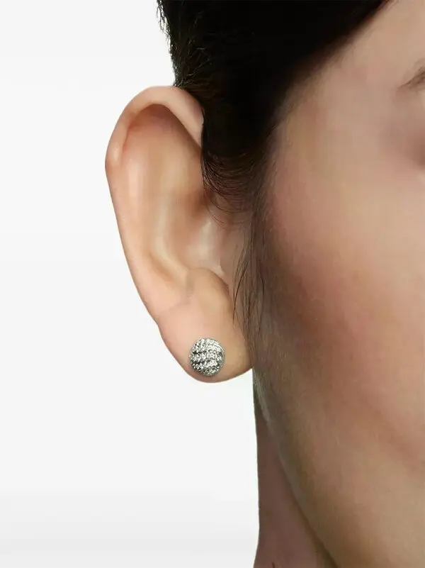 David Yurman Sculpted Cable Diamond Earrings - Silver