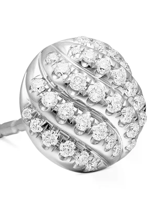 David Yurman Sculpted Cable Diamond Earrings - Silver
