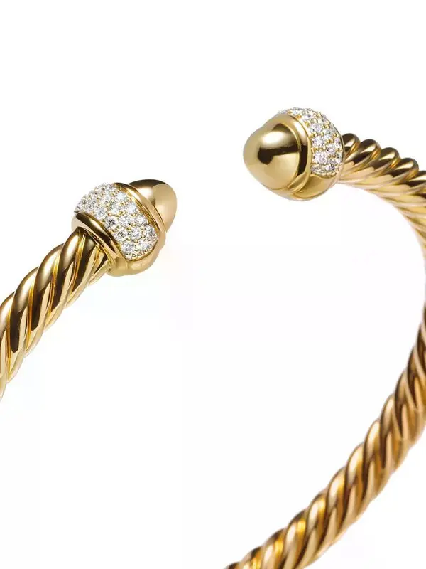 David Yurman 18kt Yellow Cable Diamond Bracelet