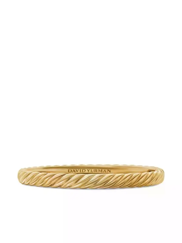 David Yurman 18kt Yellow Sculpted Cable Bangle Bracelet - Gold