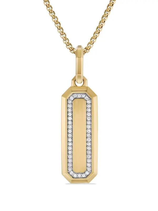 David Yurman 18kt Yellow Pavé Diamond Amulet - Gold
