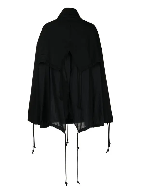 Yohji Yamamoto Panelled Drawstring Cape