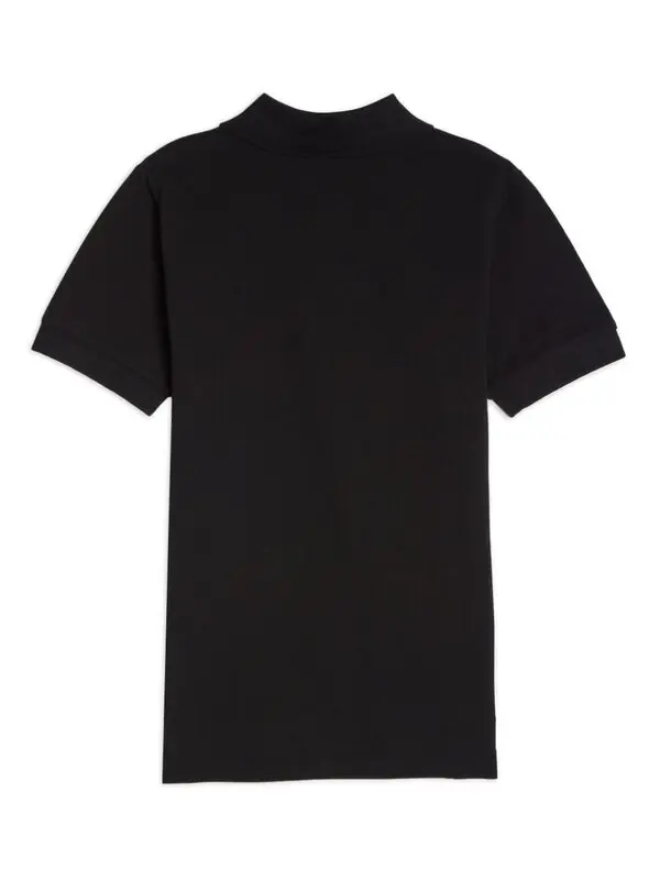 Play Comme Des Garcon Logo-appliqué Piqué Cotton Polo Shirt - Black