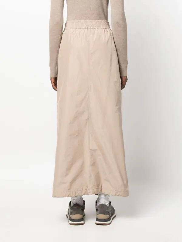 Brunello Cucinelli Two-way Zip-up Maxi Skirt - Neutrals