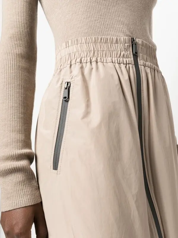 Brunello Cucinelli Two-way Zip-up Maxi Skirt - Neutrals