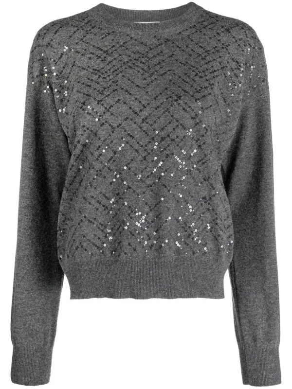Brunello Cucinelli Sequin-embellished Jumper