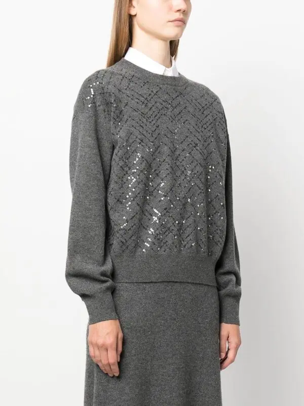 Brunello Cucinelli Sequin-embellished Jumper