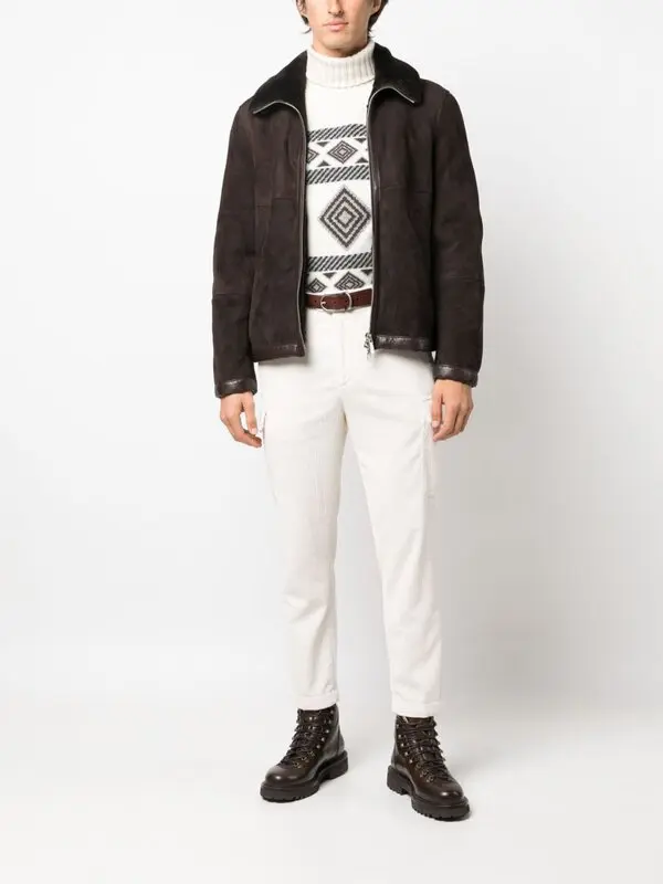 Brunello Cucinelli Patterned Intarsia Cashmere Jumper