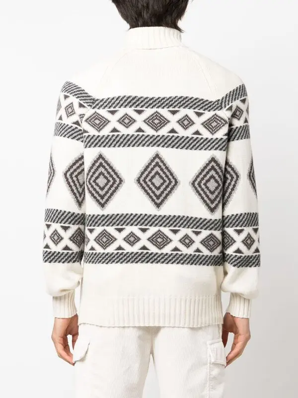 Brunello Cucinelli Patterned Intarsia Cashmere Jumper