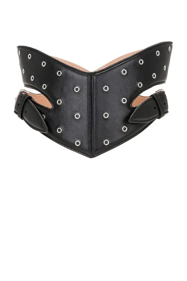 Alaïa Crossed Waist Belt - Noir