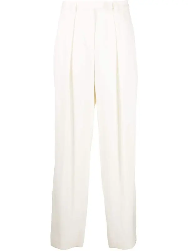 Brunello Cucinelli High-waisted Trousers - White