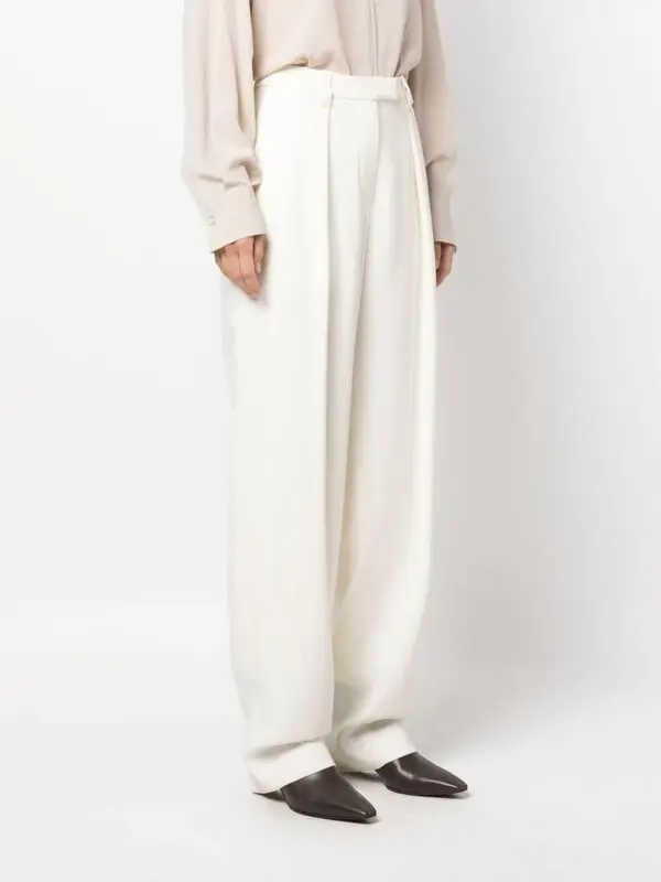 Brunello Cucinelli High-waisted Trousers - White