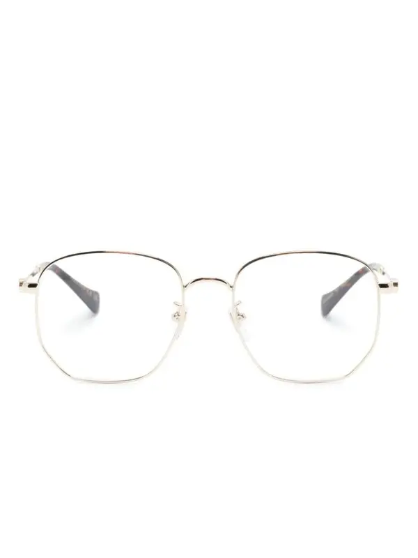 Gucci Interlocking G Square-frame Glasses - Gold